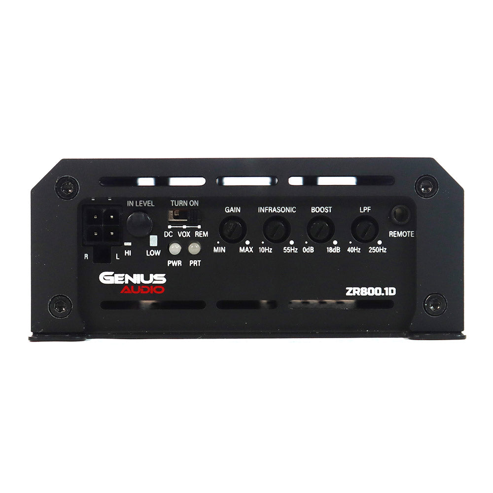 AMPLIFICADOR MINI COMPACT 1 CANAL CLASE D ZR800.1D – Genius Audio